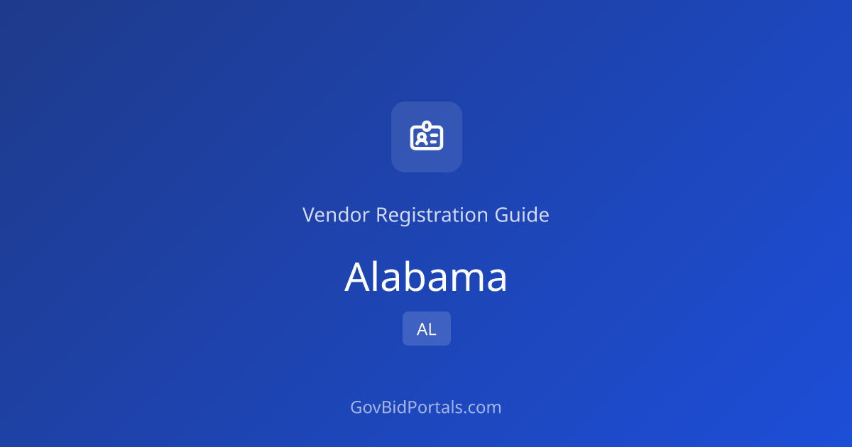 Alabama Vendor Registration Guide | GovBidPortals
