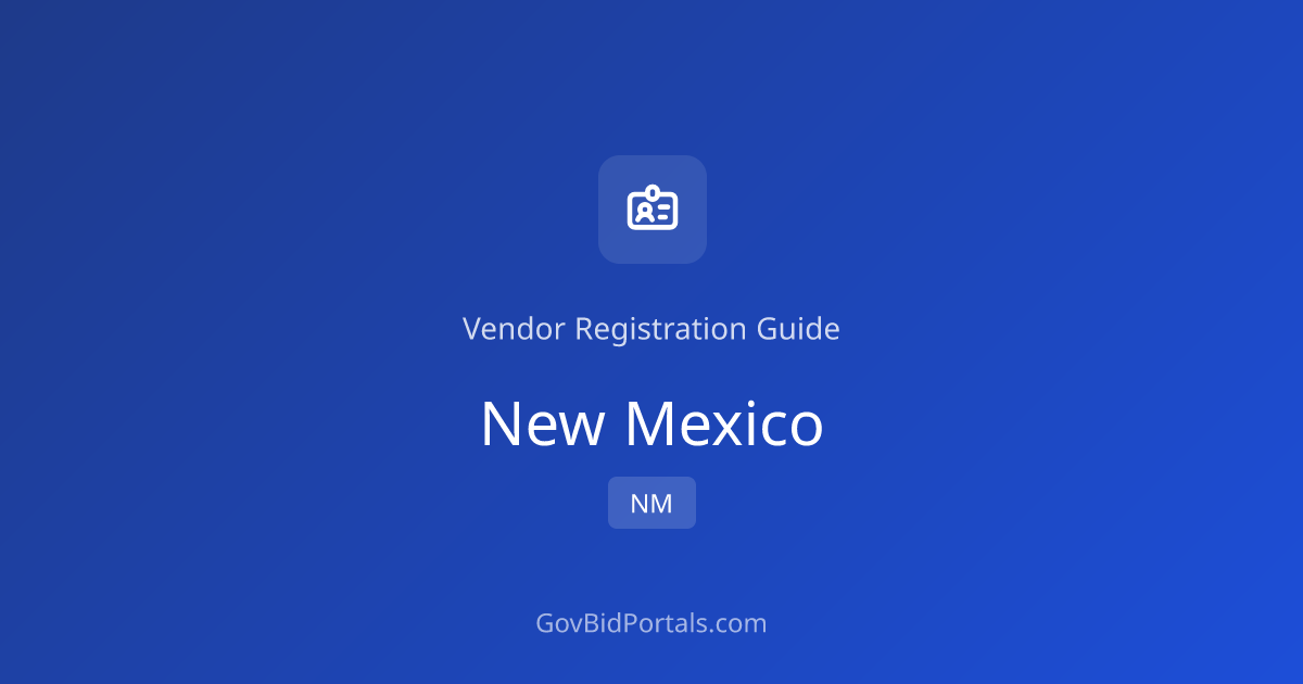New Mexico Vendor Registration Guide | GovBidPortals